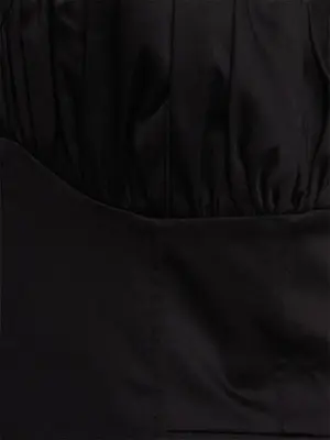 Tove Pleated Tube Top Dress - Black