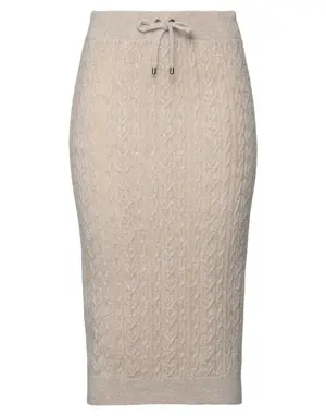 Brunello Cucinelli Solid Color Knit Skirt - Nude