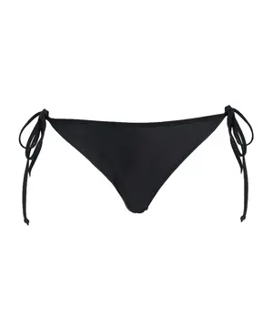 GANNI Printed Tie Bikini Bottoms - Black