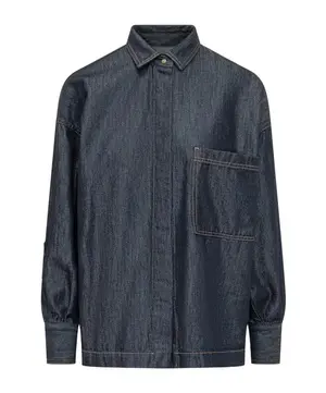 DARKPARK Long-sleeved Straight-hem Denim Shirt