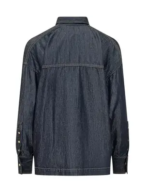 DARKPARK Long-sleeved Straight-hem Denim Shirt