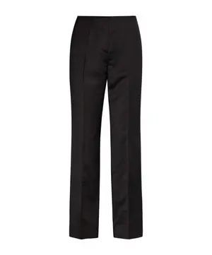 TOTEME Rawedged Straightleg Satin Trousers - Black