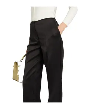 TOTEME Rawedged Straightleg Satin Trousers