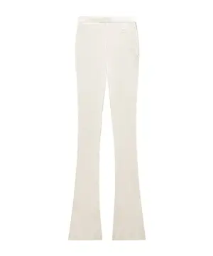 COURREGES Ribbed Knit Flared Trousers With Ac Logo