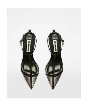 JIL SANDER T-bar Ankle Strap Sandals