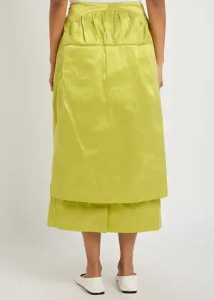 Simone Rocha Sculpted Bustle Taffeta Midi Skirt