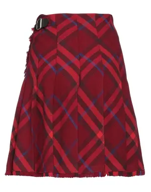 Burberry Plaid Mini Skirt With Buckle Detail