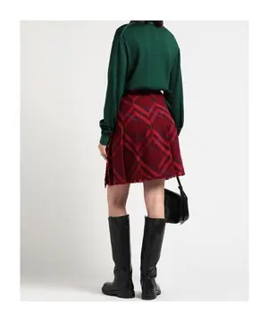 Burberry Plaid Mini Skirt With Buckle Detail
