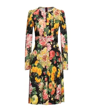 Dolce & Gabbana Printed Long-sleeve Dress - Multicolor