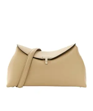 TOTEME Flip-top Leather Bag Nude