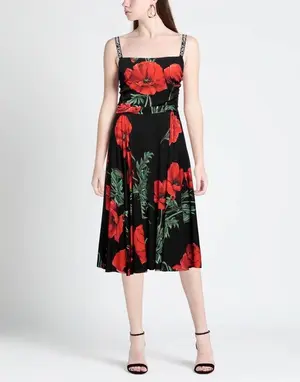 Dolce & Gabbana Floral Print Ruched Midi Dress