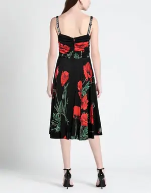 Dolce & Gabbana Floral Print Ruched Midi Dress