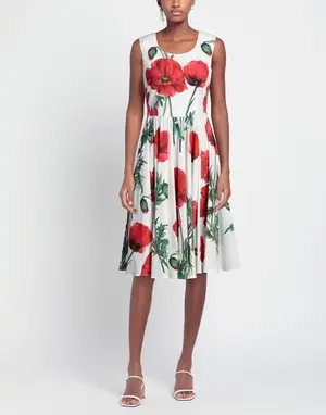 Dolce & Gabbana Sleeveless Floral Print Midi Dress