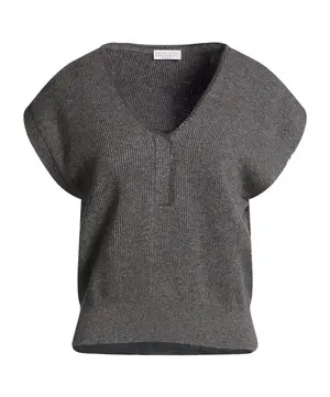 Brunello Cucinelli Sleeveless V-neck Top With Logo Detail