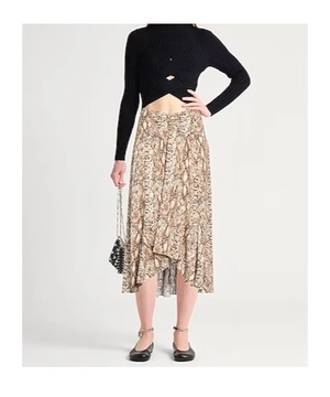 Isabel Marant Étoile Snake-print Asymmetrical Midi Skirt