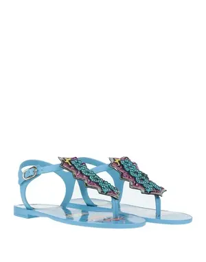 Dolce & Gabbana Embellished Thong Sandals - Blue