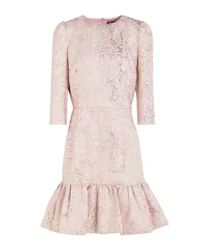 Dolce & Gabbana Flared Mini Dress With 3/4 Sleeves