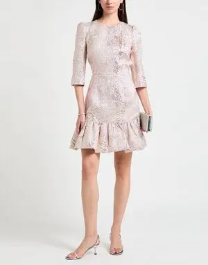Dolce & Gabbana Flared Mini Dress With 3/4 Sleeves