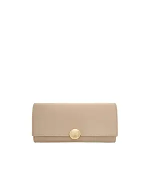 Loewe Logo Engraved Fold-over Wallet - Sand