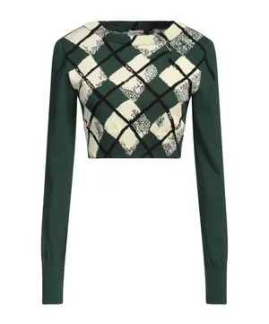 Burberry Long-sleeved Argyle Knitwear - Green