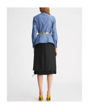 Tory Burch Ruffle Midi Skirt
