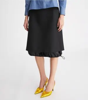 Tory Burch Ruffle Midi Skirt