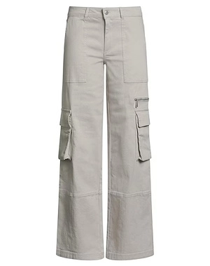 MAXCO. Slim-fit Solid-color Cargo Pants - Gray