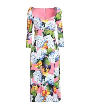 Dolce & Gabbana Floral-print Crepe Midi Dress - Multicolor