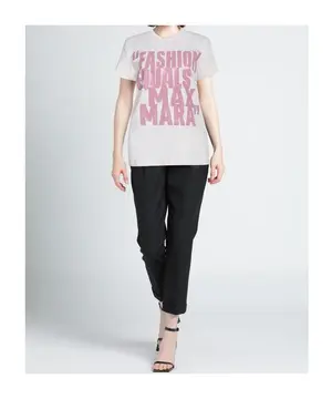 Max Mara Logo Crew Neck T-shirt - White