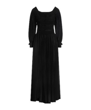 Max Mara Long Sleeve Gathered Evening Dress