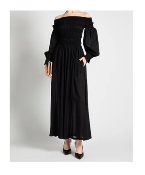 Max Mara Long Sleeve Gathered Evening Dress