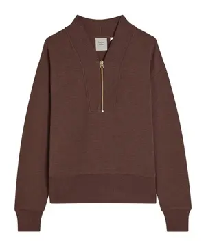 Varley Sally Stretch-jersey Sweatshirt - Brown