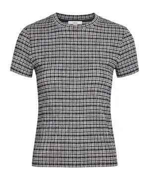 Vince Striped Shirred T-shirt