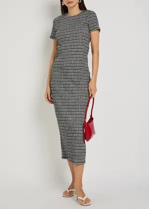 Vince Striped Shirred T-shirt