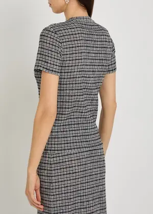 Vince Striped Shirred T-shirt