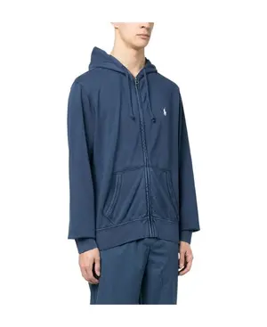 Polo Ralph Lauren Embroidered Zip-up Hoodie - Blue