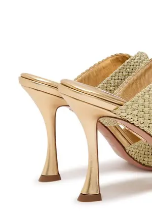 AQUAZZURA Woven High-heeled Slippers