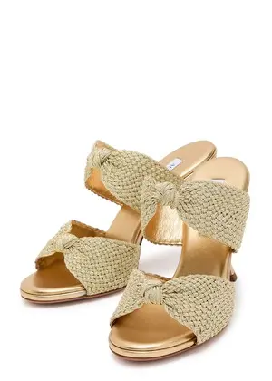 AQUAZZURA Woven High-heeled Slippers