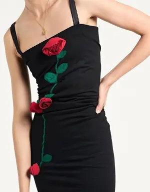 Dolce & Gabbana Sleeveless Square Neck Slim-fit Dress
