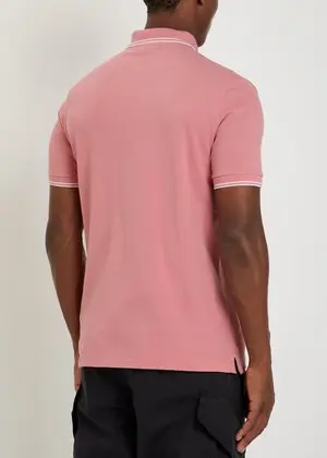 Stone Island Solid Color Cotton Polo Shirt