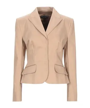 Dolce & Gabbana Solid Color Stretch Long-sleeve Jacket - Nude