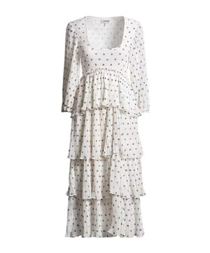 GANNI Polka Dot Dress - White