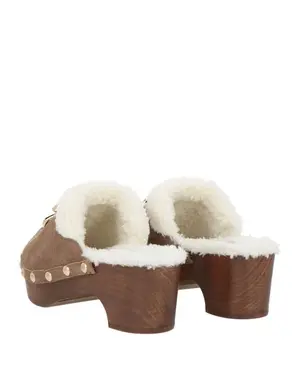 Dolce & Gabbana Two-tone Woolen Platform Slippers
