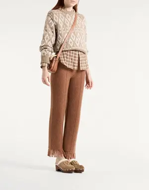 Dolce & Gabbana Two-tone Woolen Platform Slippers