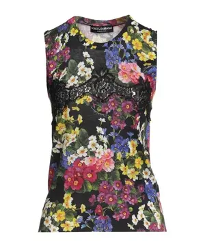 Dolce & Gabbana Floral Print Sleeveless Crewneck Jumper
