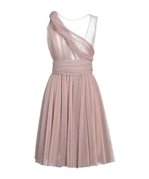 Dolce & Gabbana Metallic Puffy Sleeveless Dress - Nude