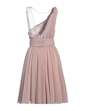 Dolce & Gabbana Metallic Puffy Sleeveless Dress - Nude