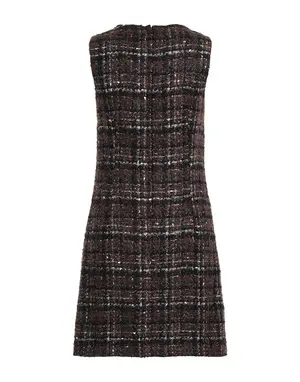 Dolce & Gabbana Sleeveless Plaid Tweed Dress