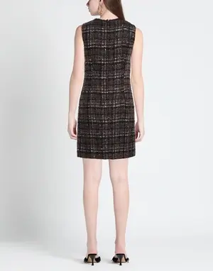 Dolce & Gabbana Sleeveless Plaid Tweed Dress