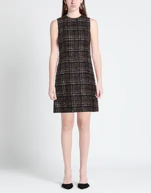 Dolce & Gabbana Sleeveless Plaid Tweed Dress